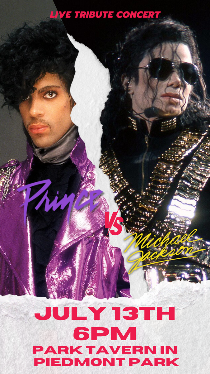 Prince vs. MJ: Tribute Rocks Atlanta! Saturday, July 13th, Park Tavern ...